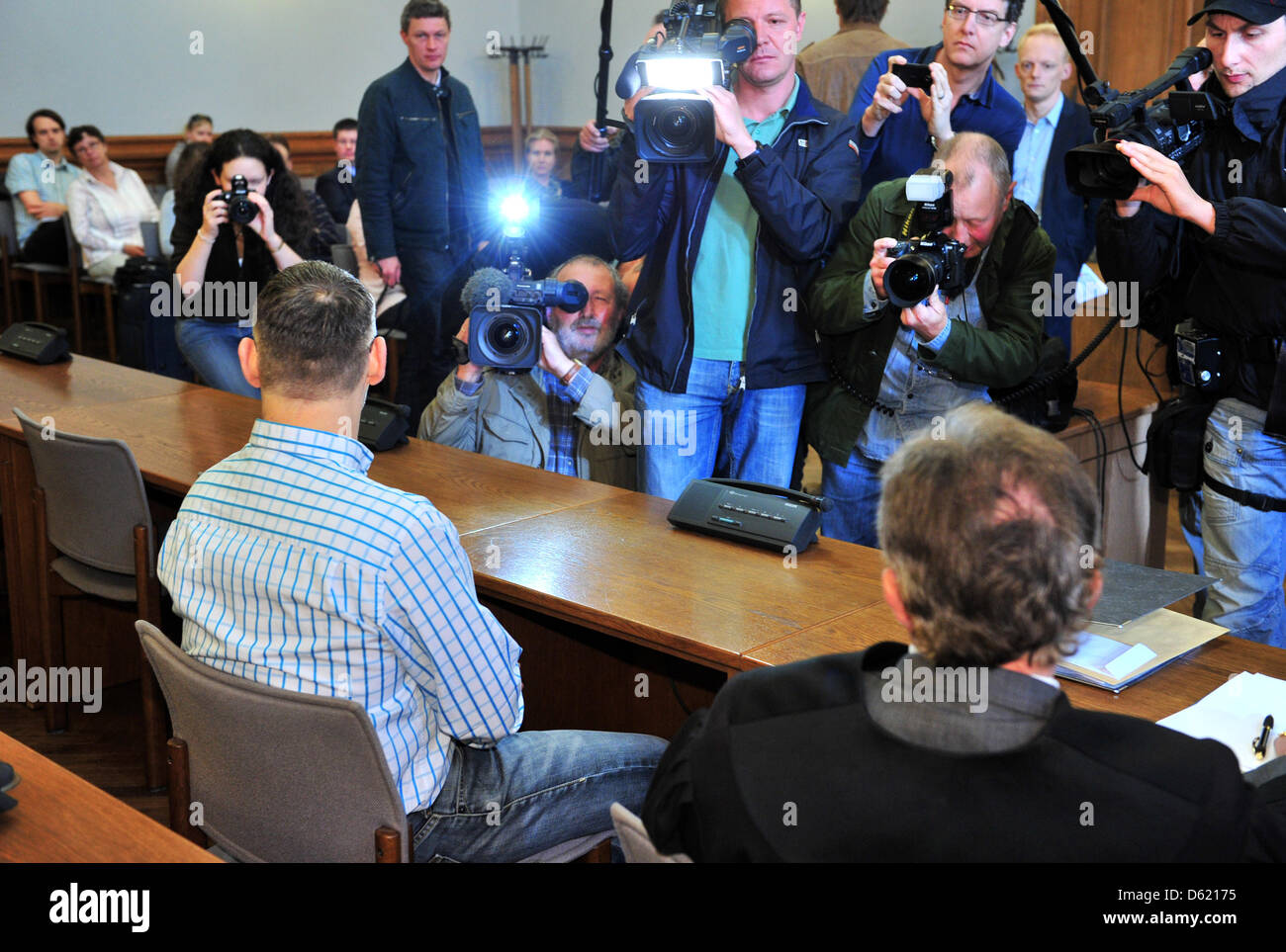 Founder and head of the illegal movie portal Kino.to, Dirk B. (L ...