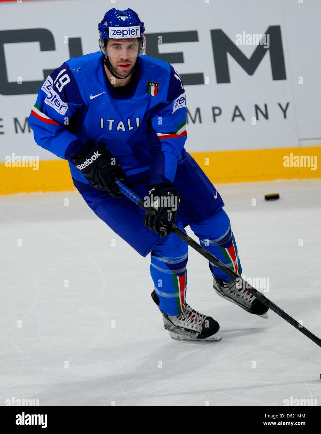 Italy's Matthew de Marchi in action during the Ice Hockey World ...