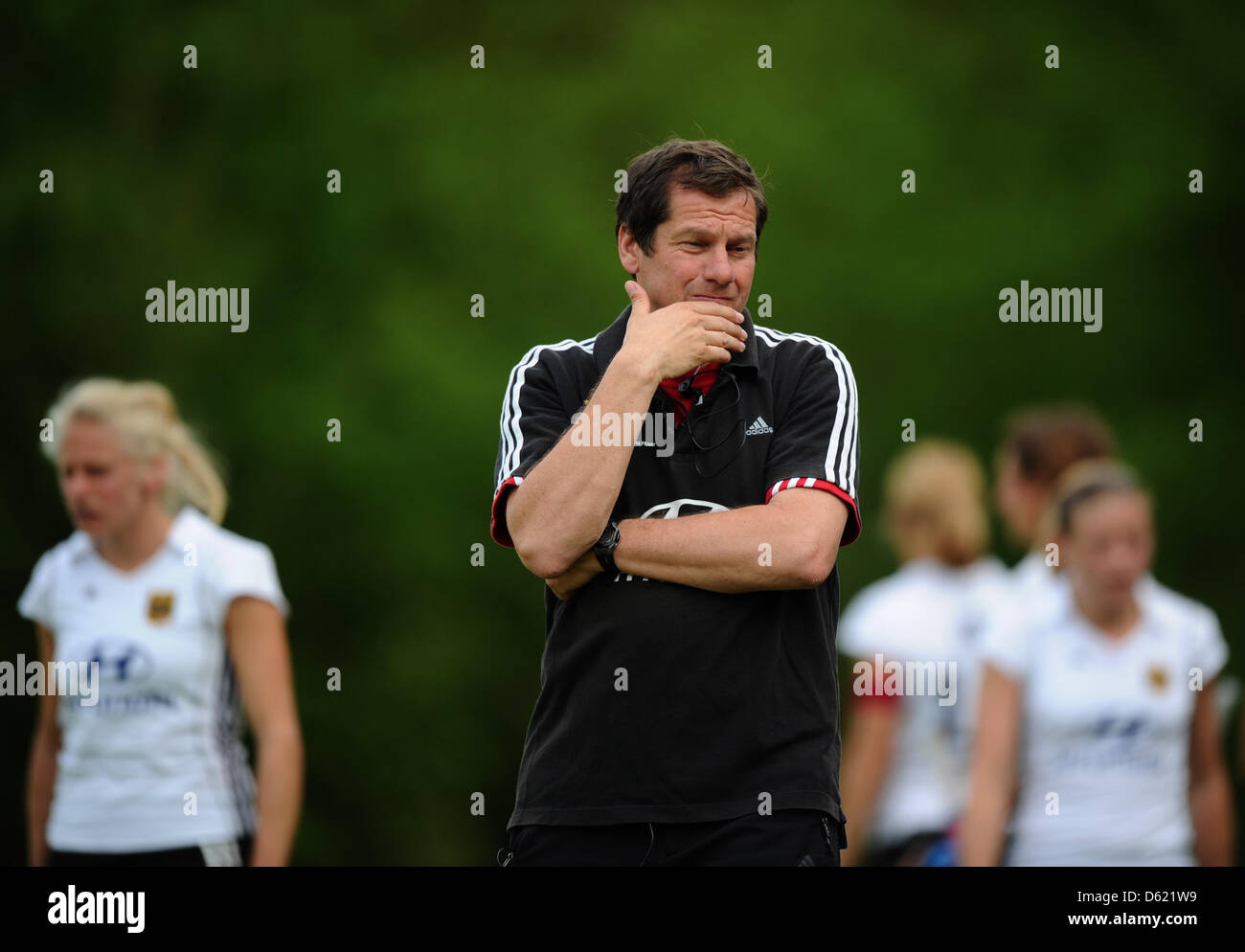Germany's national coach Michael Behrmann gestures during the ...