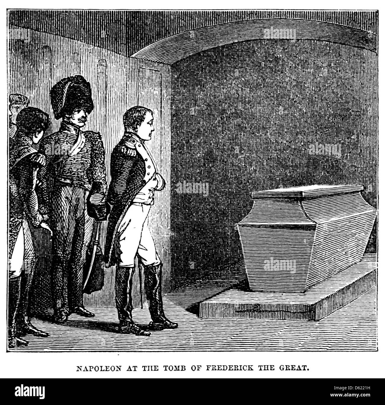 An illustration from the 1874 book 'A School History of Germany' showing the tomb of Frederick ...