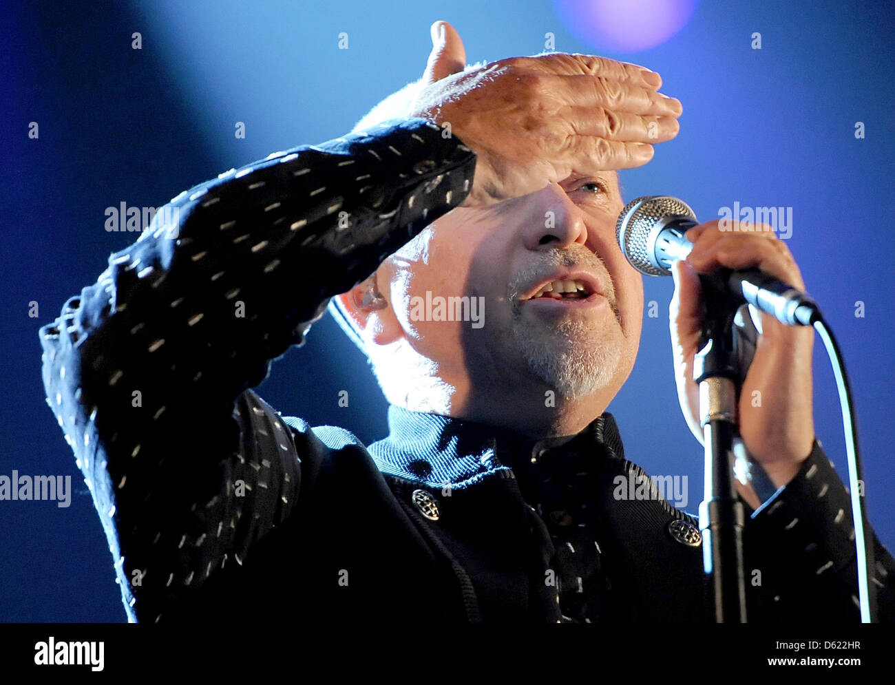 British singer Peter Gabriel performs live on stage with the 'New Blood ...
