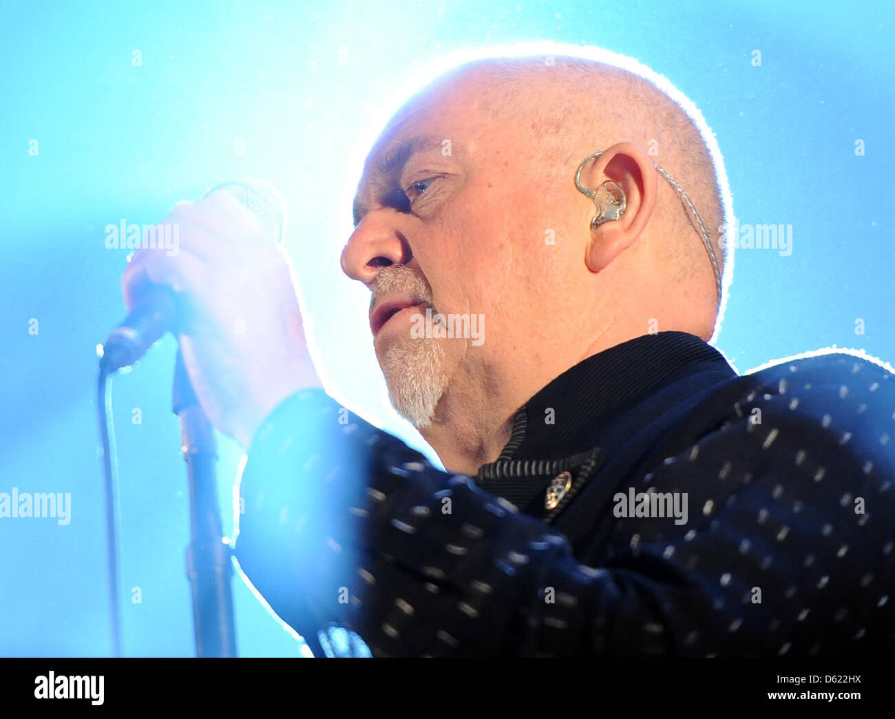 British singer Peter Gabriel performs live on stage with the 'New Blood ...