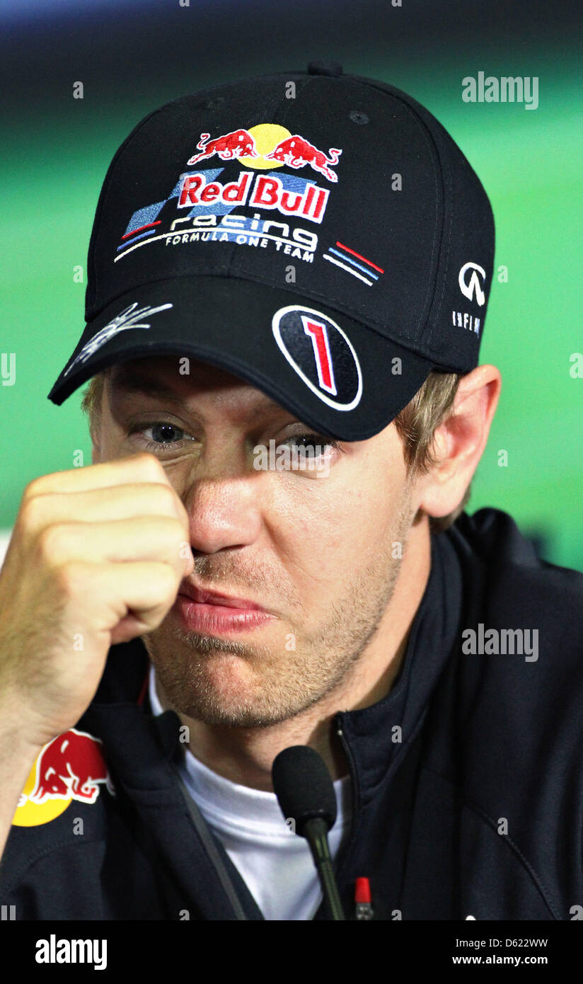 German Formula One driver Sebastian Vettel of Red Bull is seen during ...