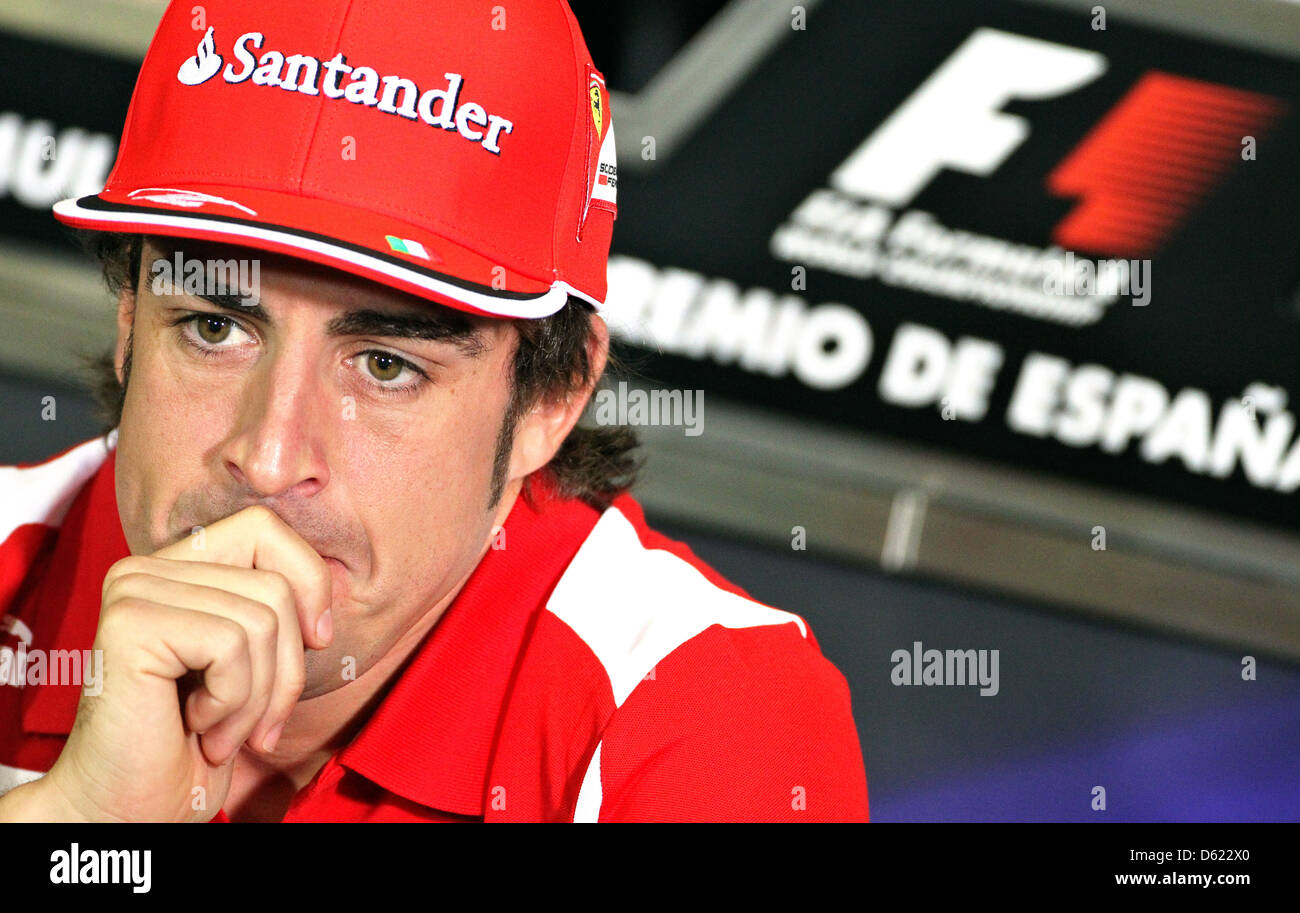 Spanish Formula One driver Fernando Alonso of Ferrari is seen during ...