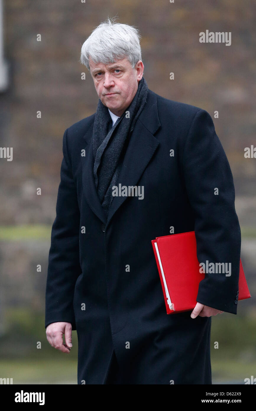 Andrew Lansley, the Leader of the House of Commons arrives to No:10 ...