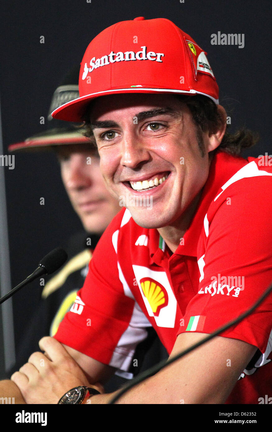 Spanish Formula One driver Fernando Alonso of Ferrari is seen during ...