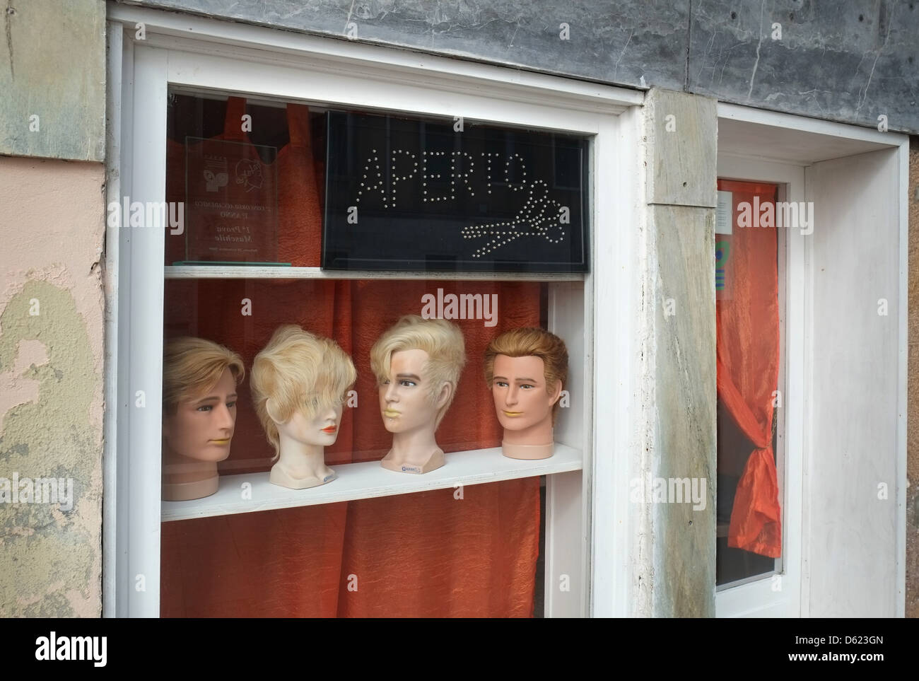 Barber shop open sign hi-res stock photography and images - Alamy