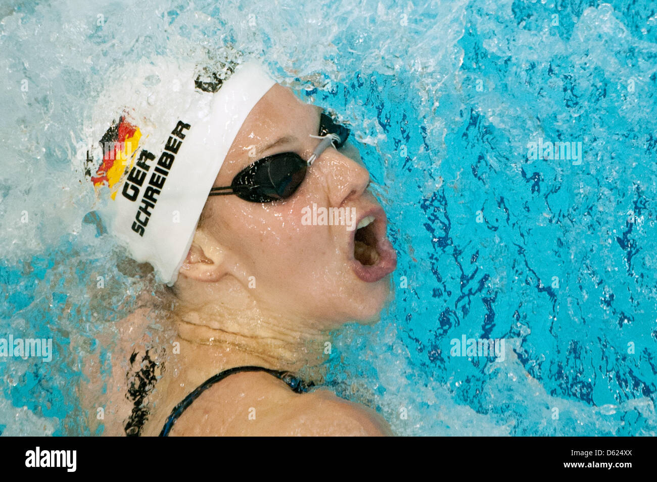 German swimmer Daniela Schreiber is pictured during the 100m freestyle ...