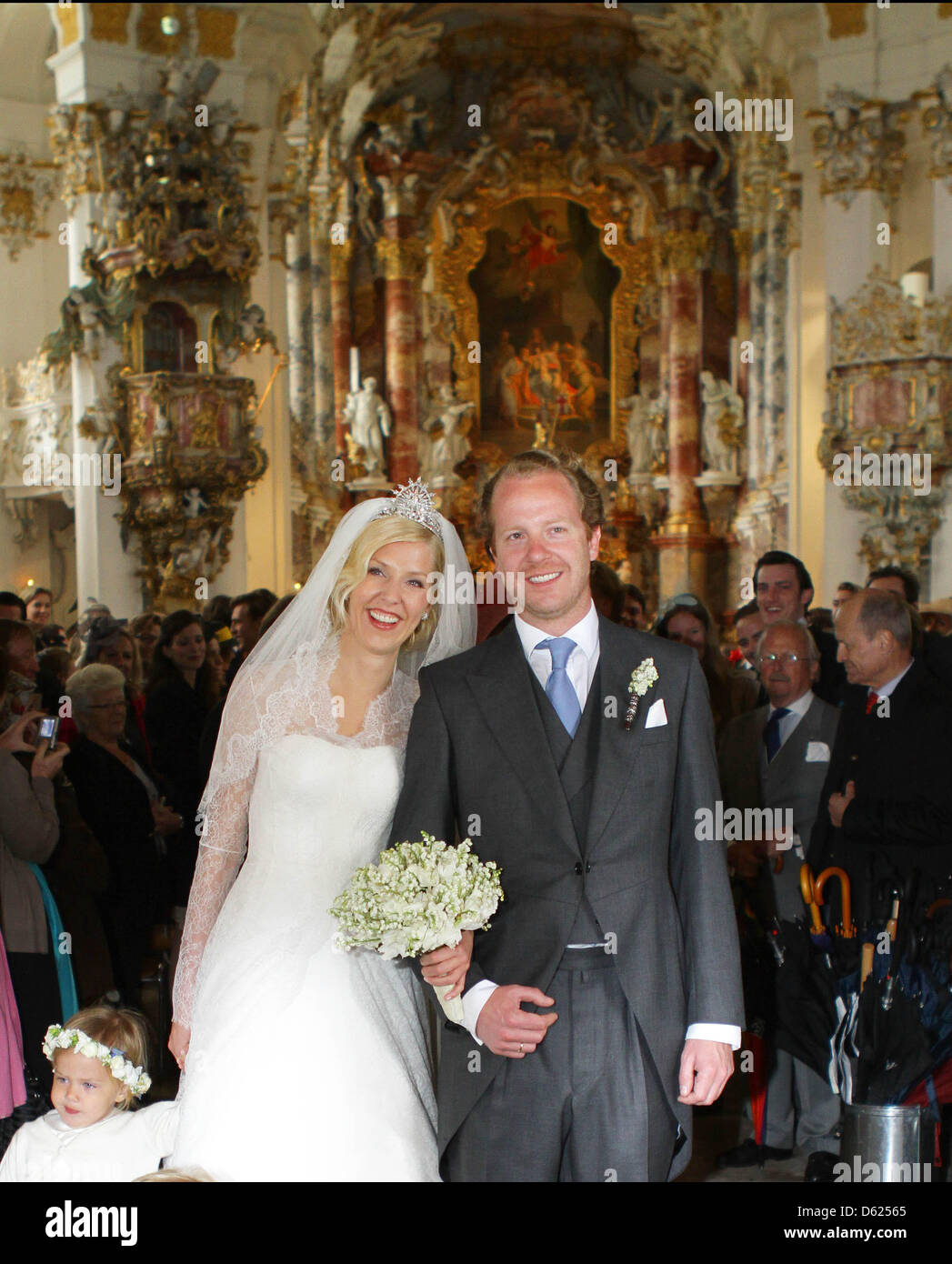 The bridal couple, Felipa Princess of Bavaria and Christian Dienst ...