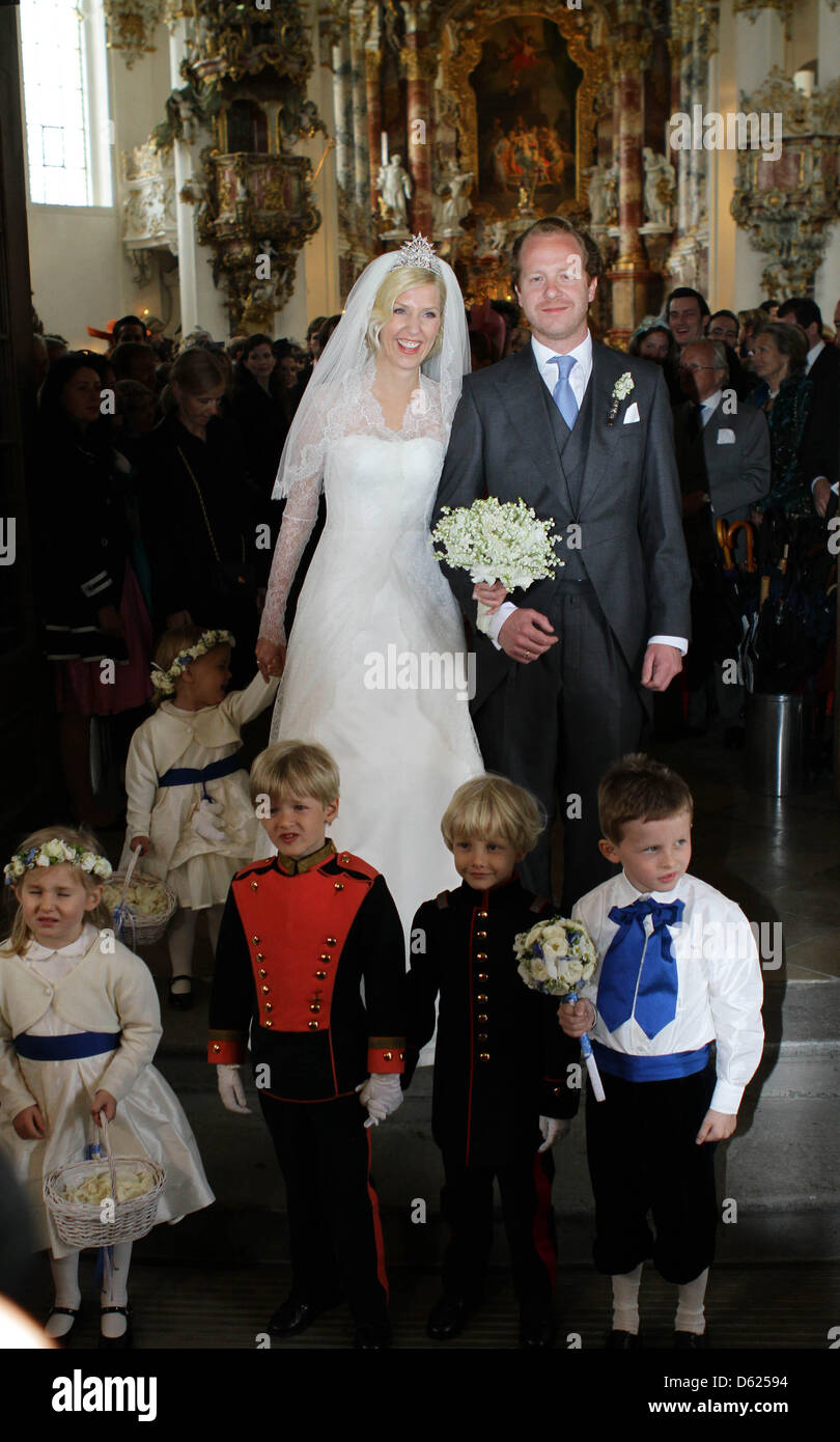 The bridal couple, Felipa Princess of Bavaria and Christian Dienst ...