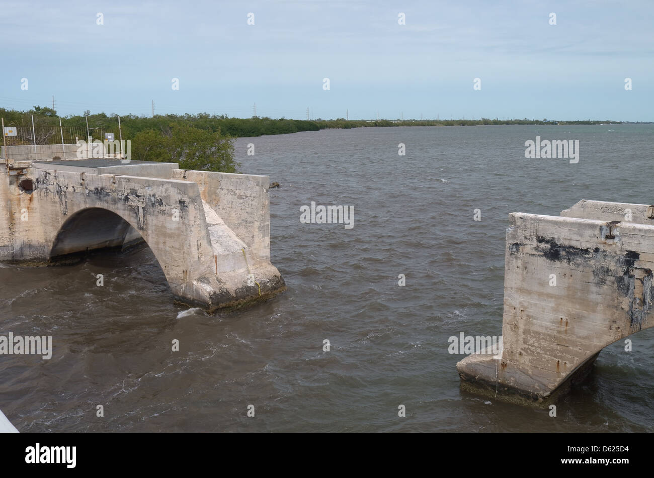 Portion of "Overseas Railroad" bridges in Florida Keys Stock Photo - Alamy