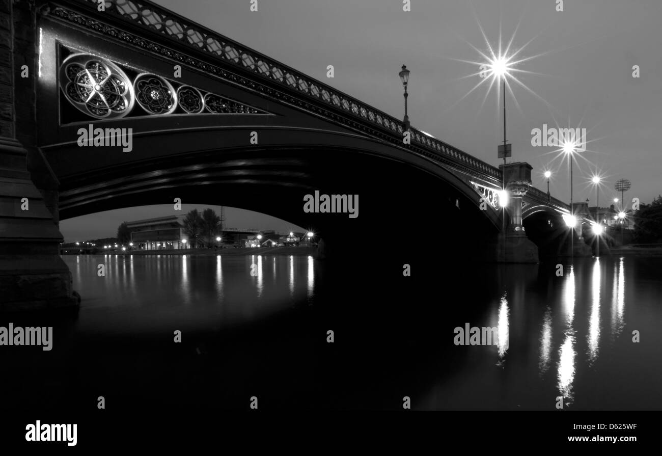 The City Ground framed by Trent Bridge at Victoria Embankment in ...