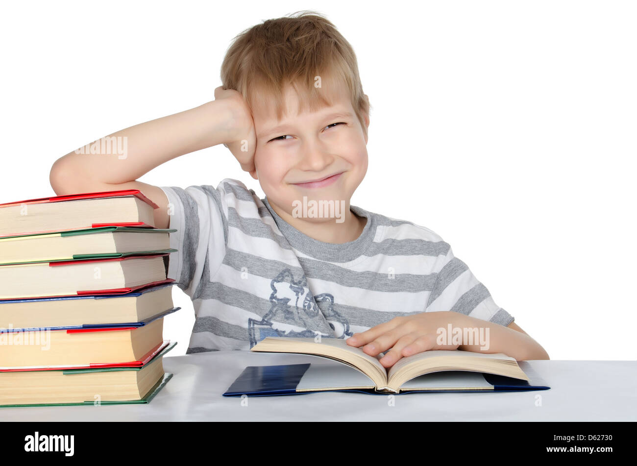 Boy reads on book hi-res stock photography and images - Alamy