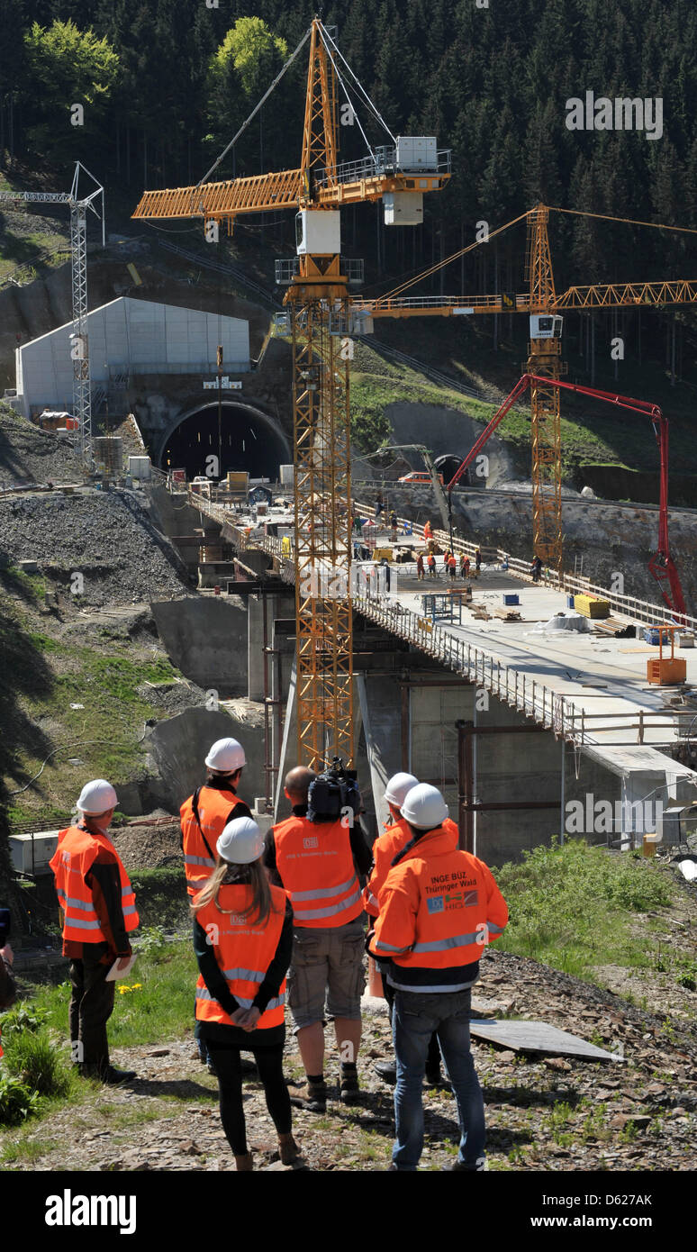 The Grubental Bridge is under construction near Goldisthal, Germany, 14 ...