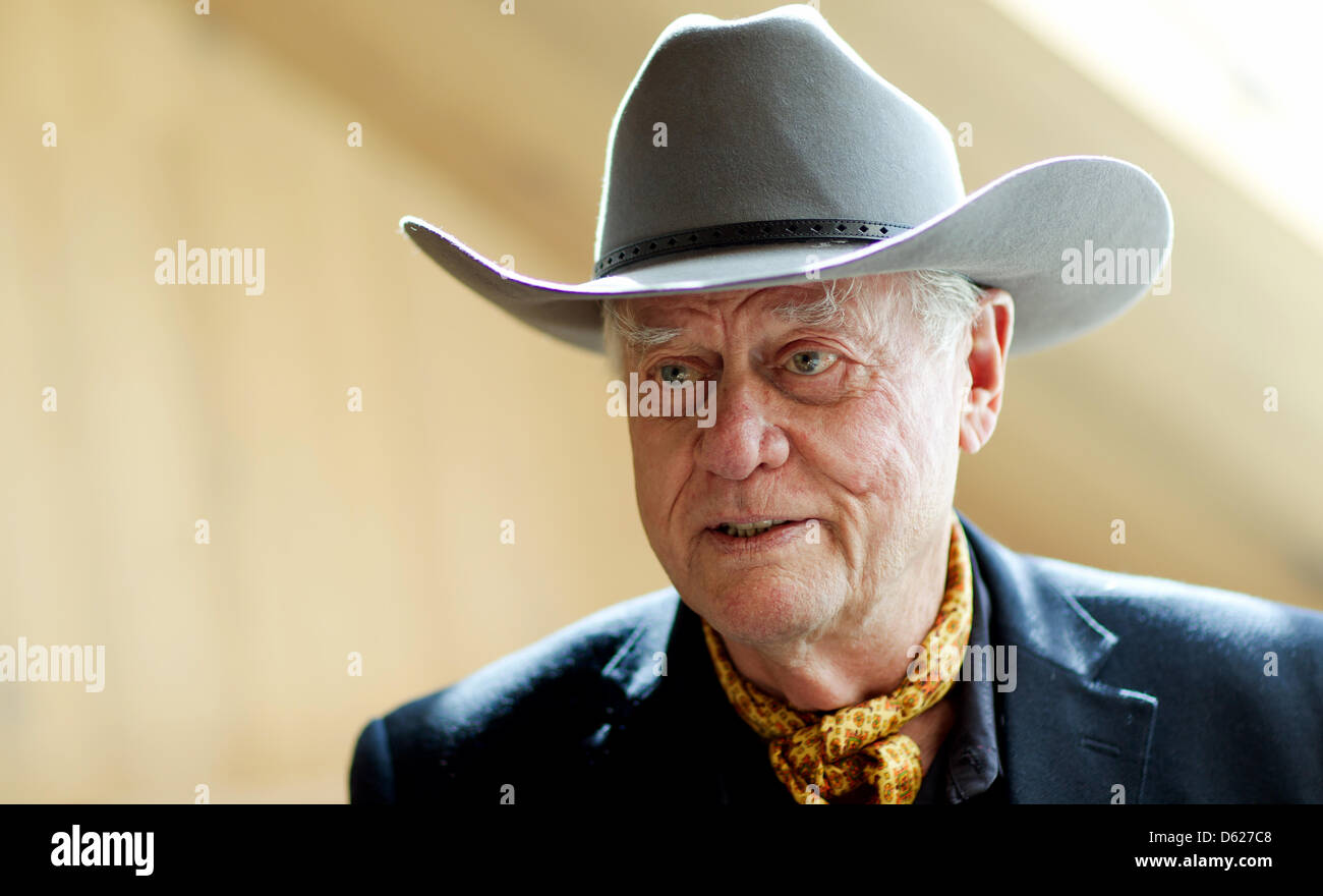 US actor Larry Hagman poses for the cameras during the presentation of ...