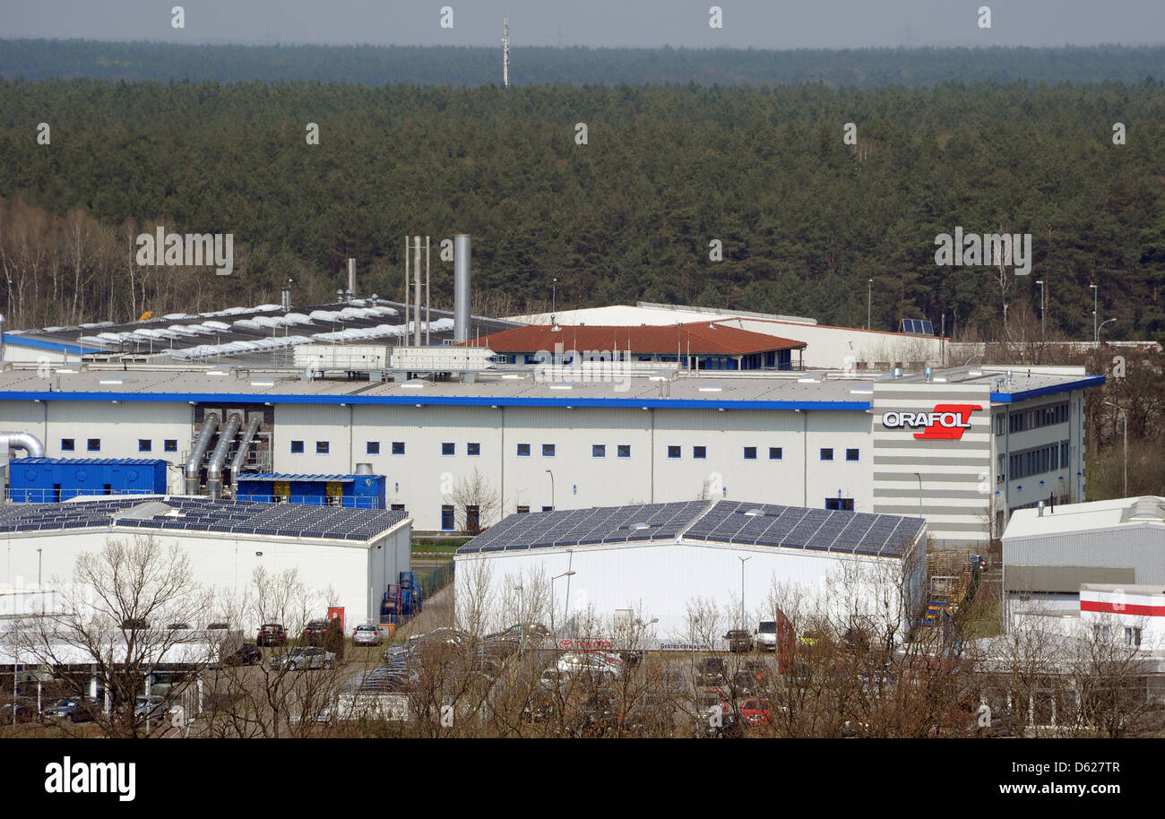 The premises of ORAFOL Europe in Oranienburg, Germany, 20 April 2012 ...