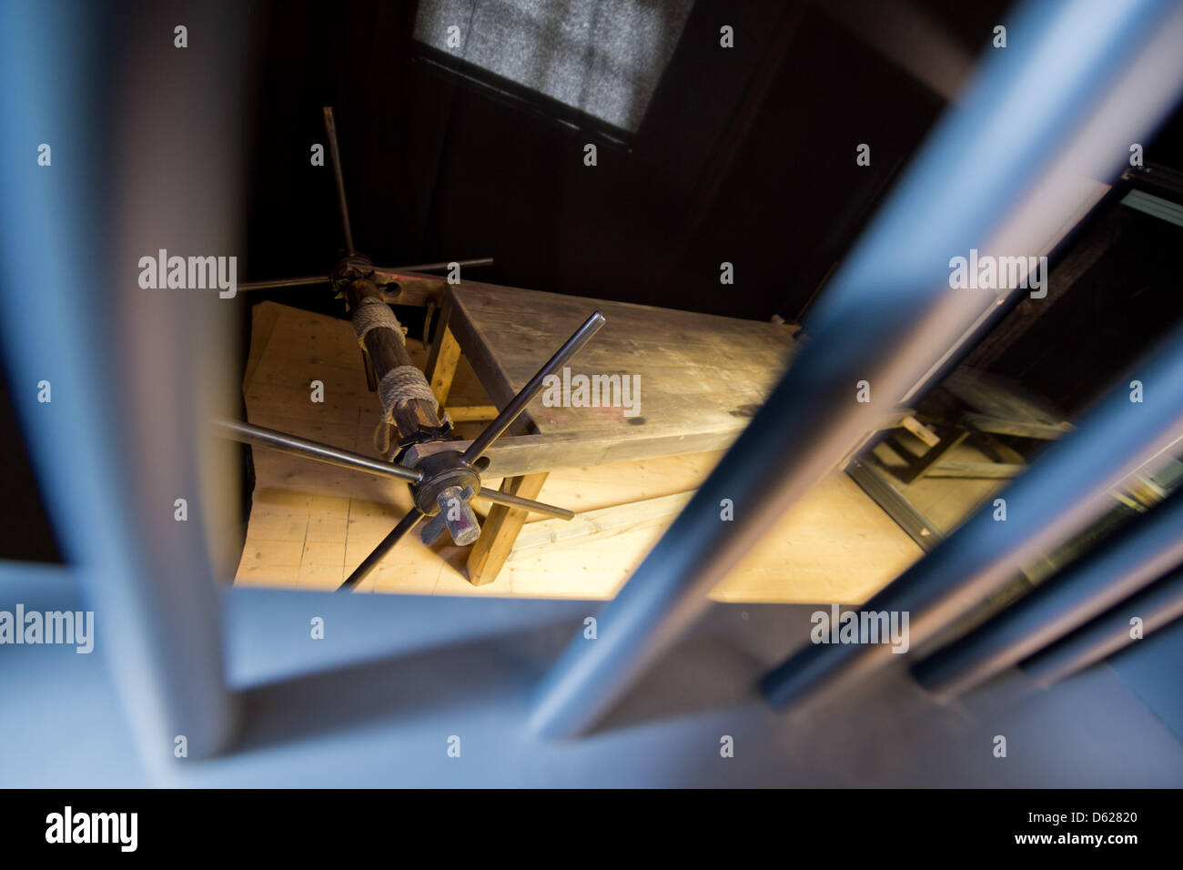A rack, a prop from the film "Death of Freedom" from 1977, is displayed ...