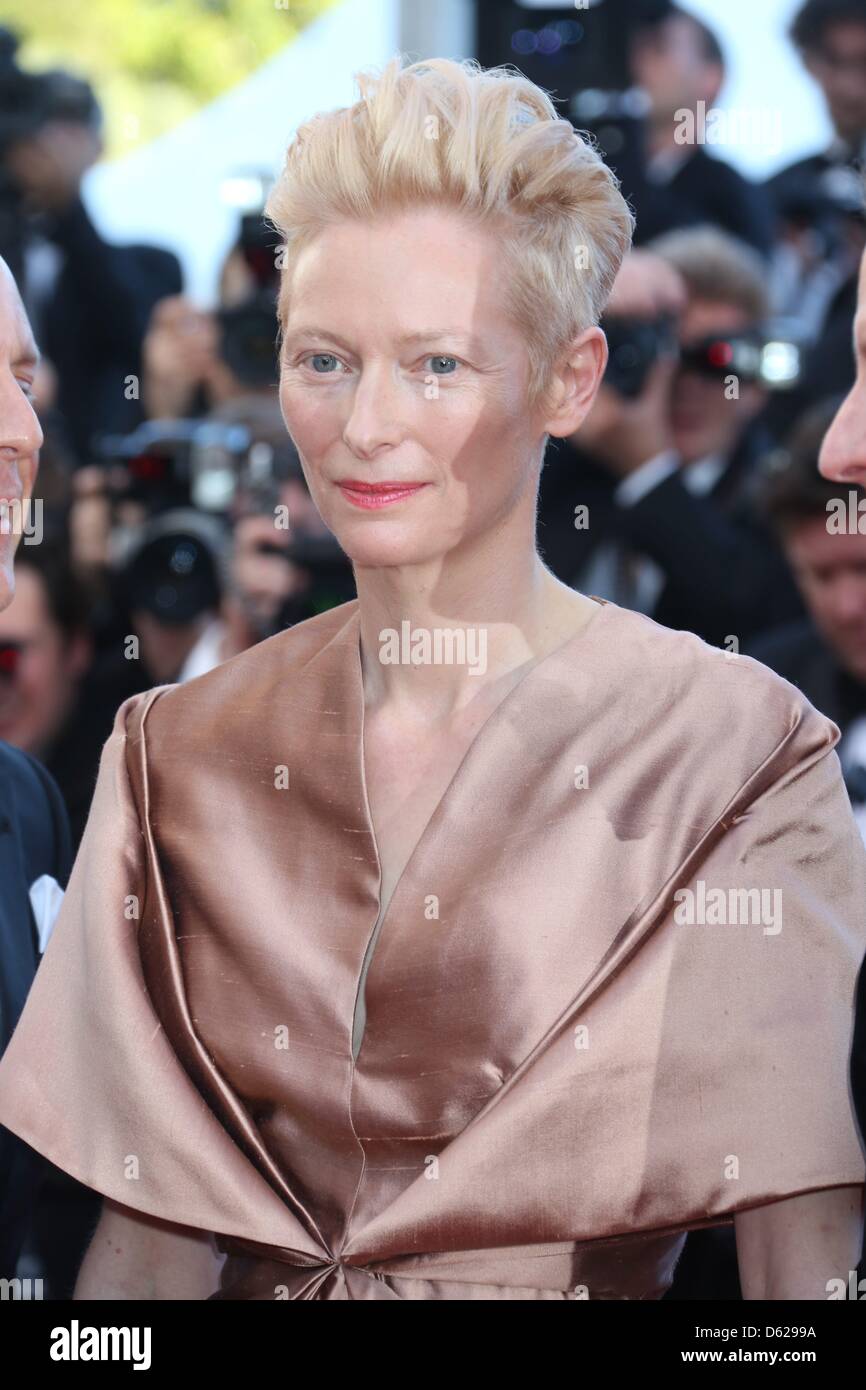 British actress Tilda Swinton arrives at the opening of the 65th Cannes ...