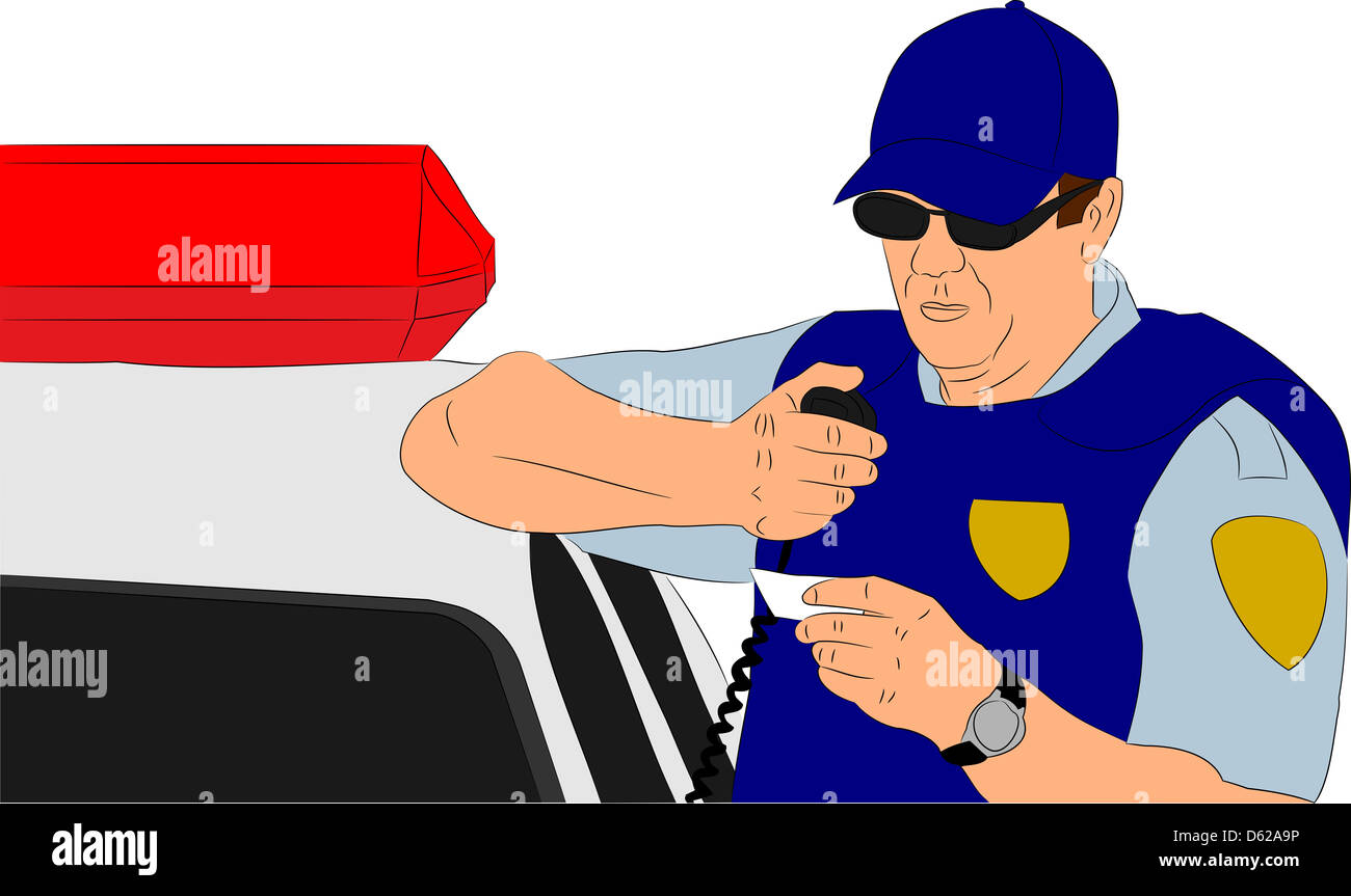 Policeman checking identification hi-res stock photography and images ...