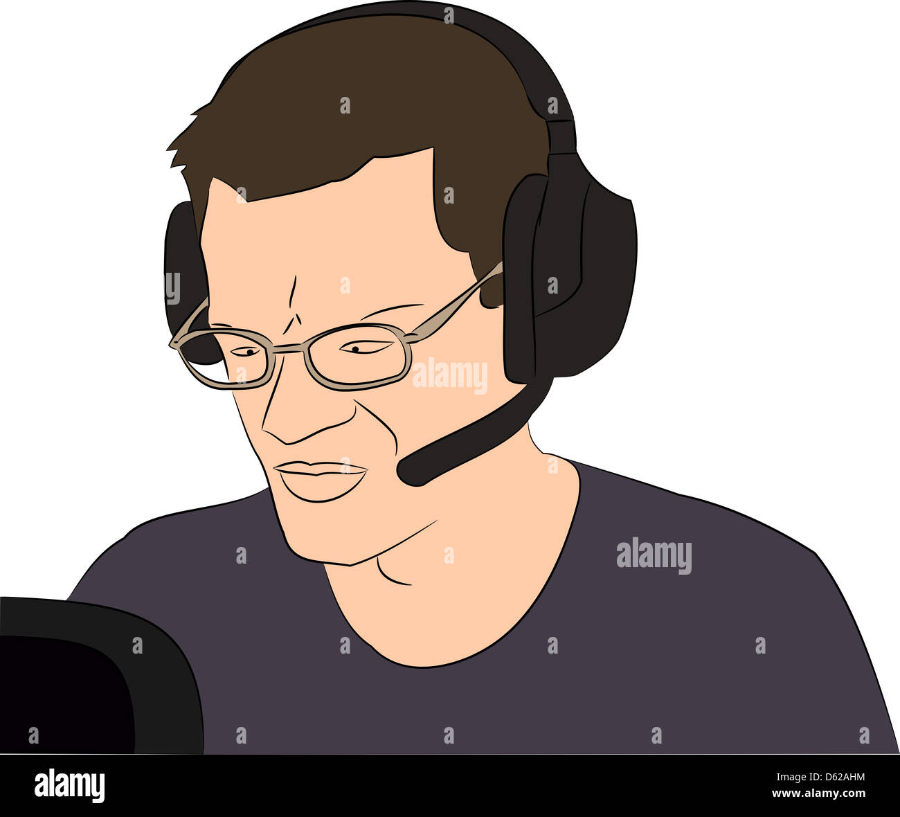 Male gamer focused internet game hi-res stock photography and images ...