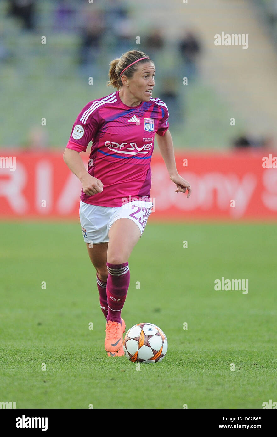Lyonnais' Camille Abily with ball during the UEFA Women s Champions ...