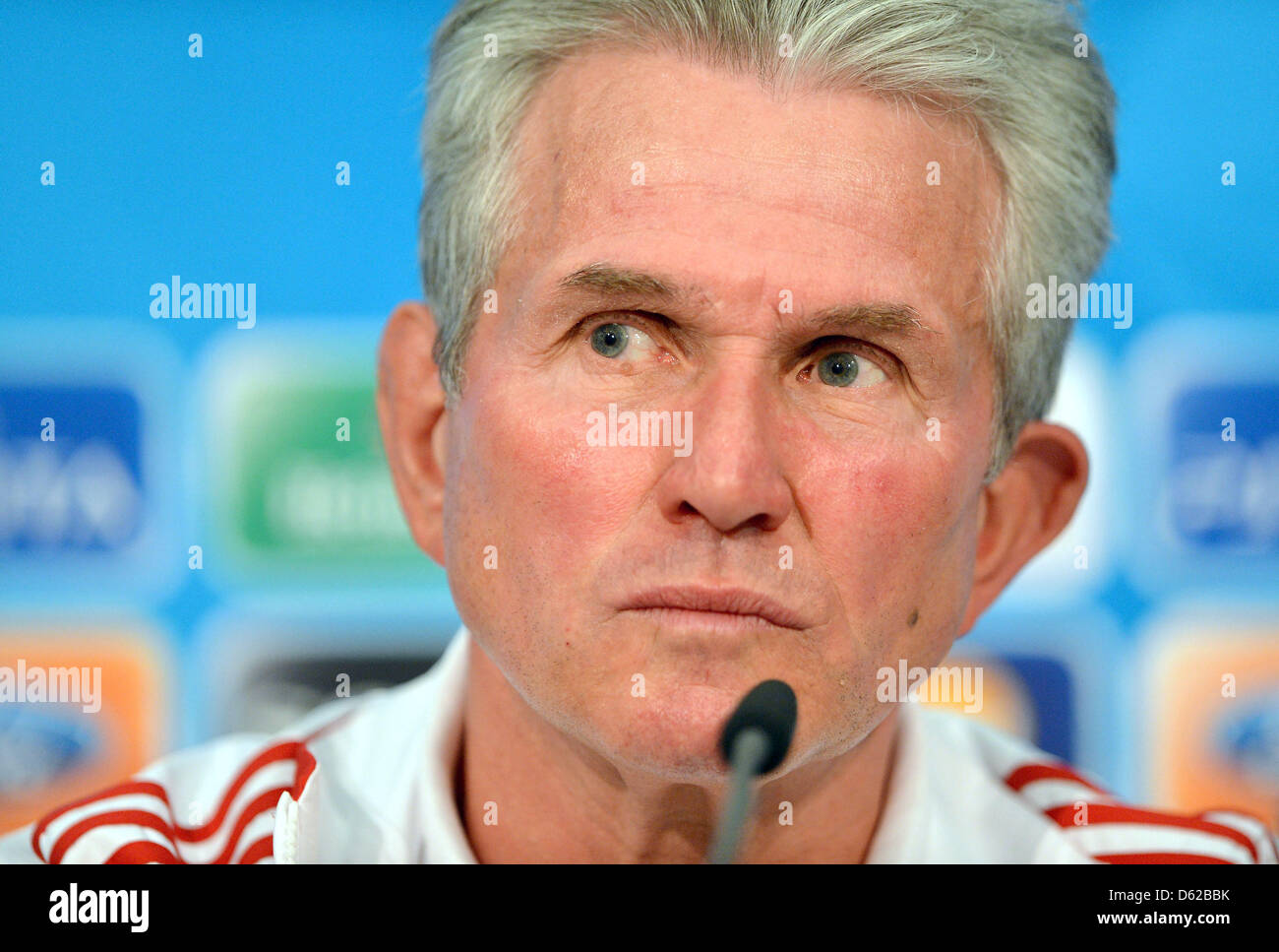 MUNICH, GERMANY - MAY 18: Manager Jupp Heynckes looks on during the FC ...
