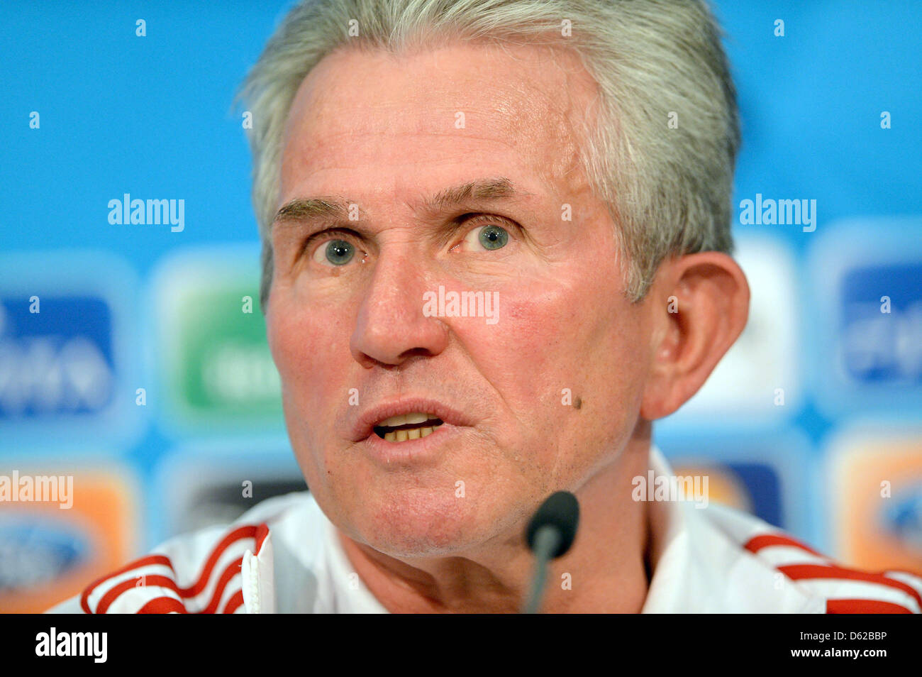 MUNICH, GERMANY - MAY 18: Manager Jupp Heynckes looks on during the FC ...