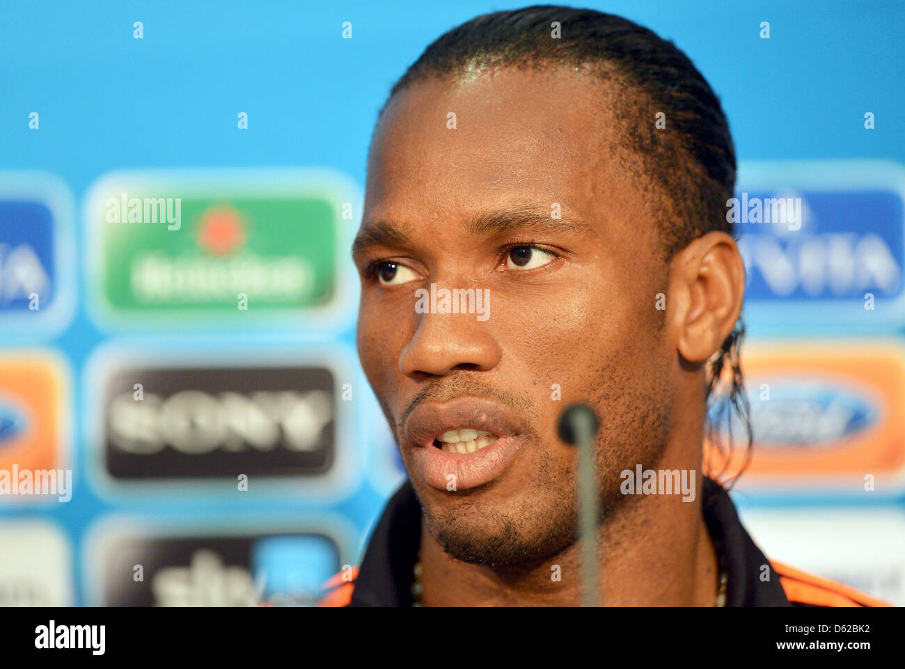 MUNICH, GERMANY - MAY 18: Didier Drogba looks on during the Chelsea ...