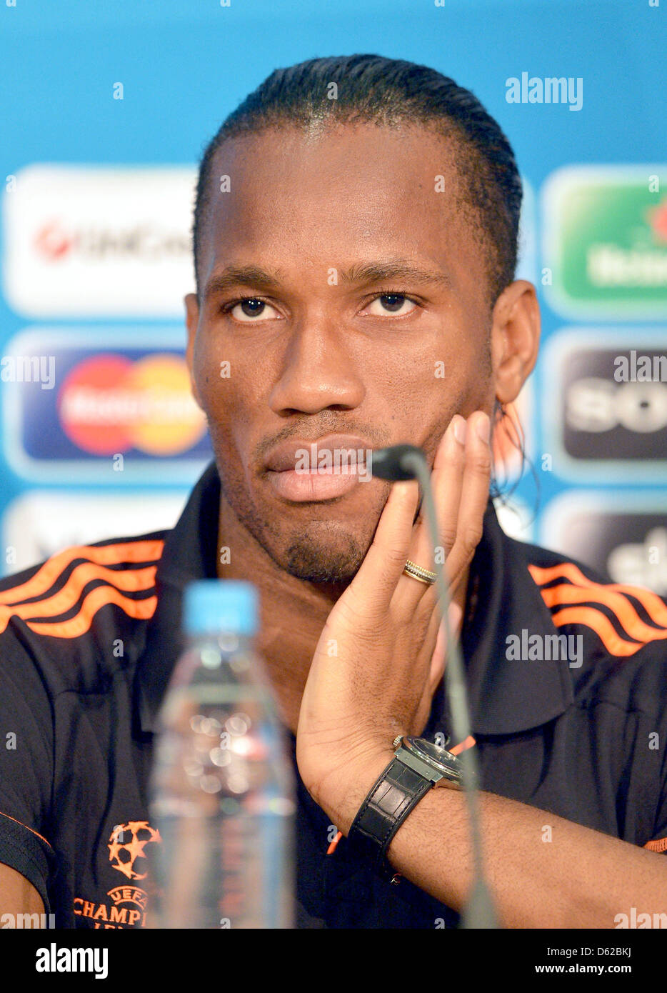 MUNICH, GERMANY - MAY 18: Didier Drogba gestures during the Chelsea ...
