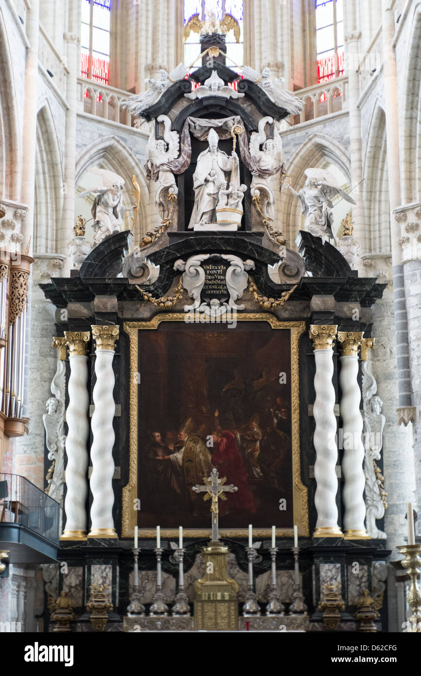 sint Niklaas kerk, St. Nicholas' Church in Gent Ghent Belgium Stock ...