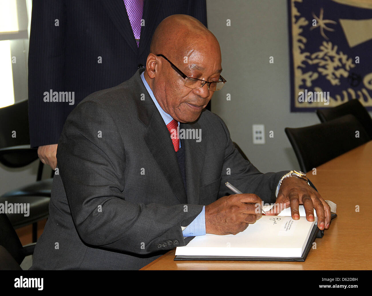 South African President Jacob Zuma pays a visit to the UN New York City ...