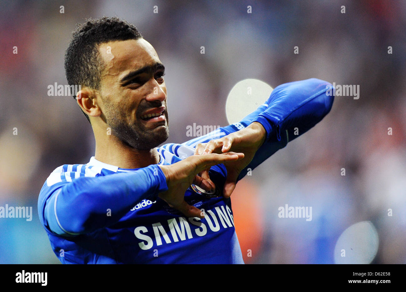 Chelsea's Jose Bosingwa celebrates after the UEFA Champions League ...