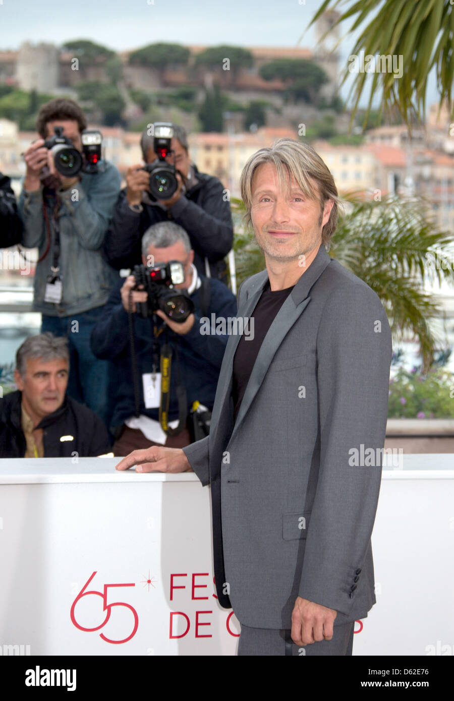 Actor Mads Mikkelsen poses at the photocall of "The Hunt" during the ...