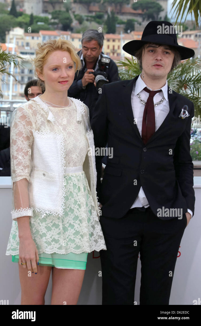 Actors Pete Doherty and Lily Cole pose at the photocall of "Confessions ...