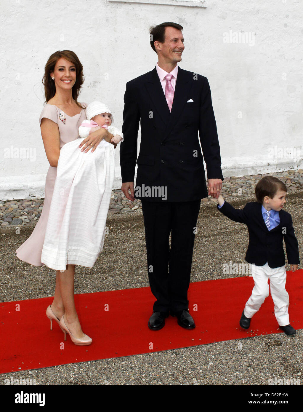 Princess Marie and Prince Joachim of Denmark arrive with the son Henrik ...
