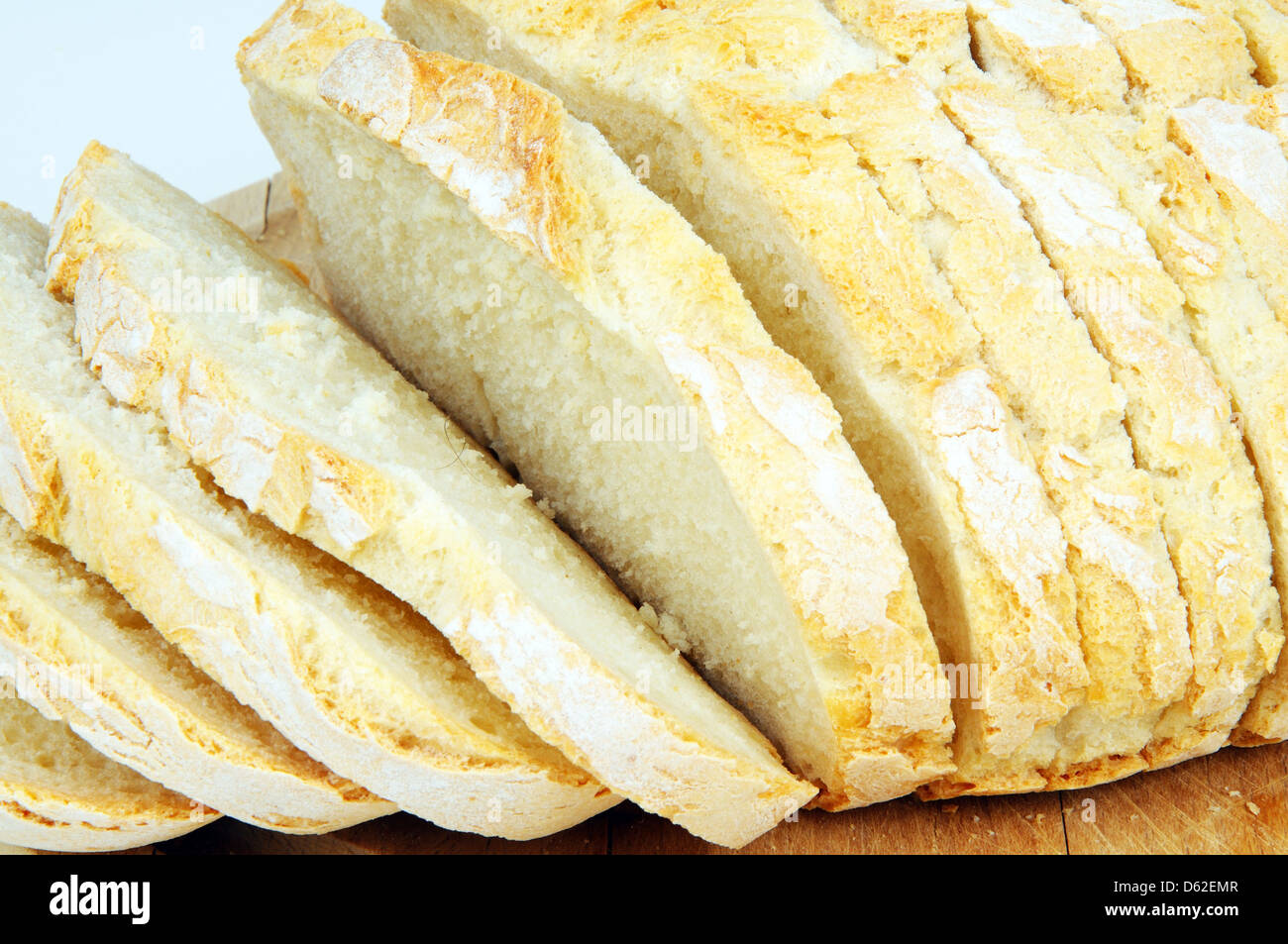 Freshly cooked rustic white bread, sliced Stock Photo - Alamy