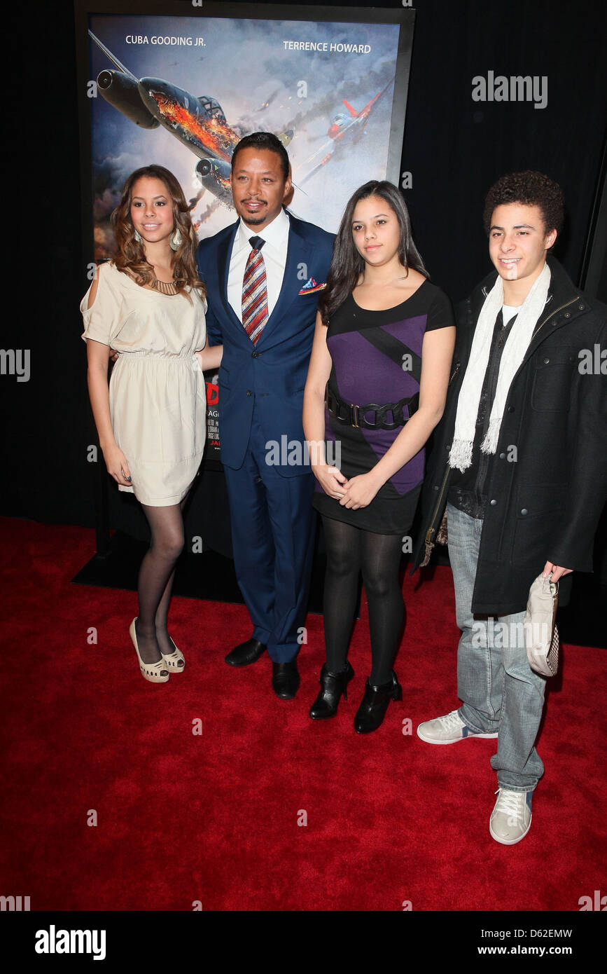 Terrence Howard, and Family The New York Premiere of 'Red Tails' held ...