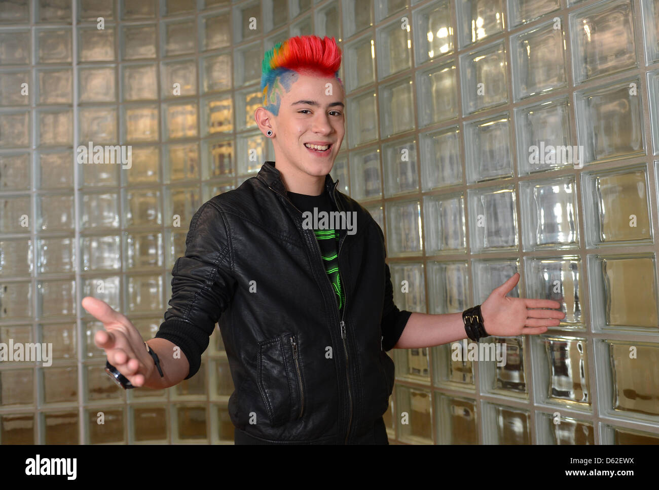 Singer of the the show German Idol (DSDS), Daniele Negroni, presents ...