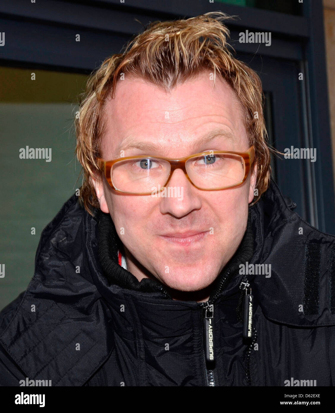 Comedian Jason Byrne arrives at his first day-on-the-job presenting his ...