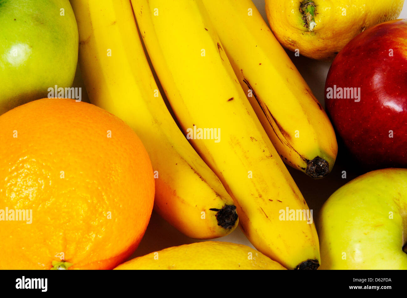 Mixed Fruit selection of bananas, apples and oranges Stock Photo - Alamy