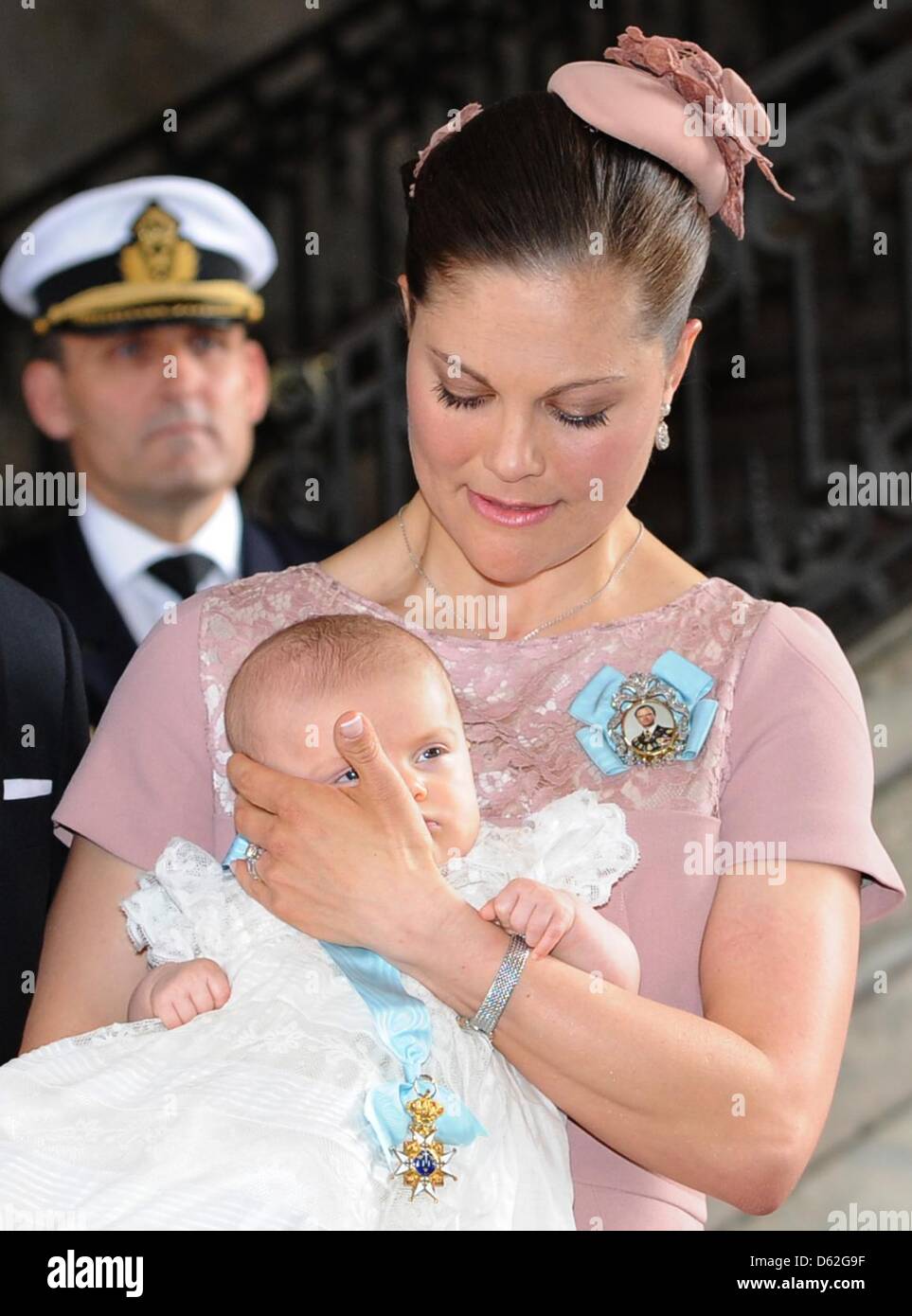 Crown Princess Victoria leaves after the christening of her daughter ...