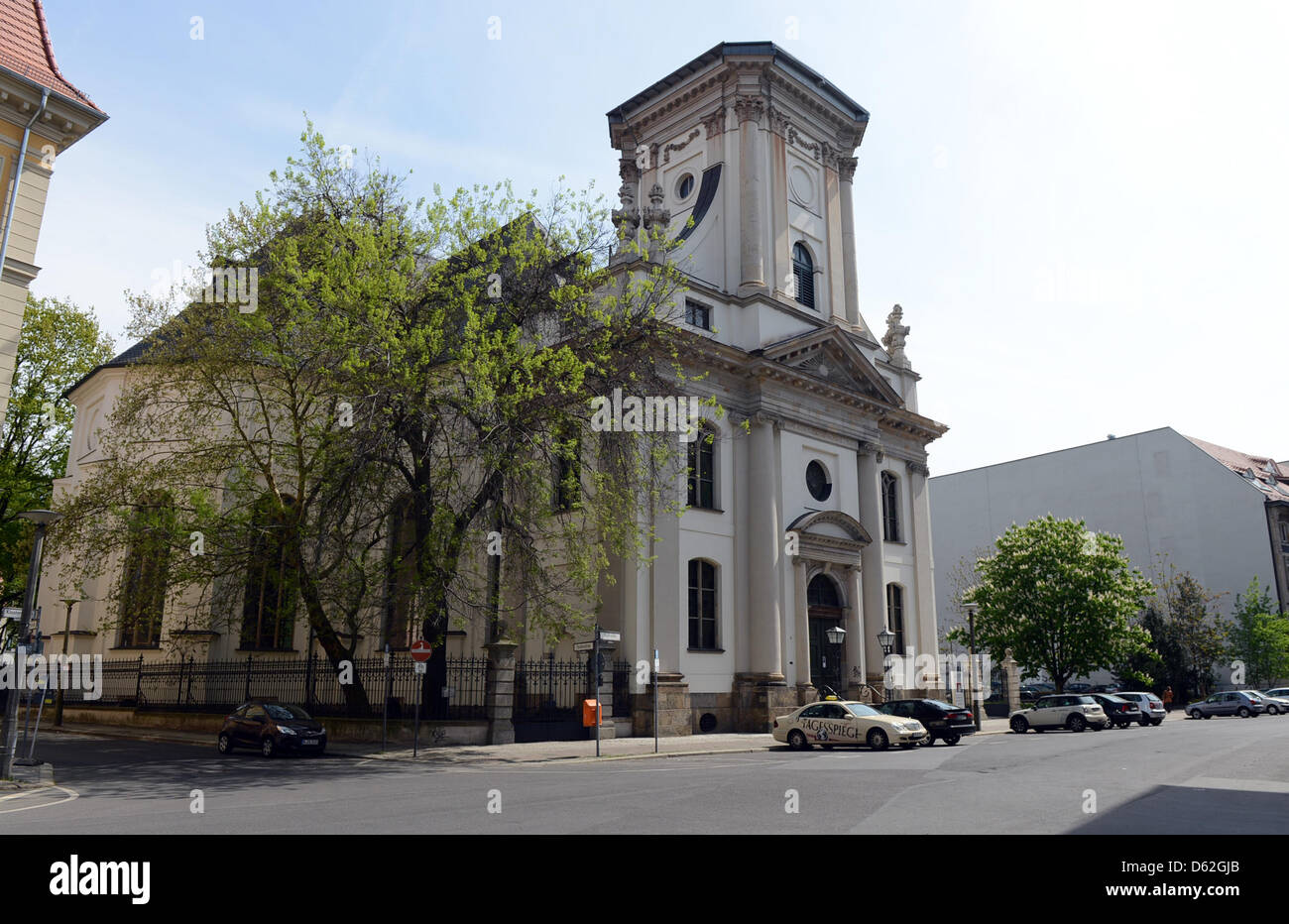 Exterior view on the Parochial church in Berlin, germany, 30 April 2012 ...