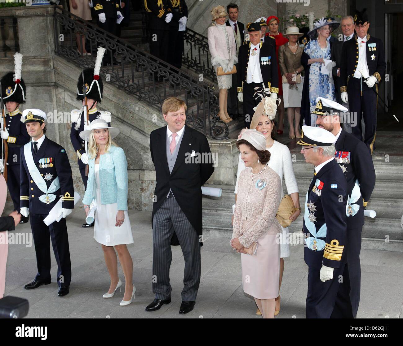 Family members and gotparents (L-R) Swedish Prince Carl Philip, Anna ...