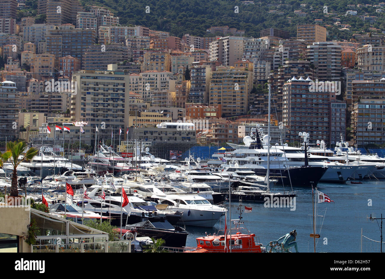 Overlooking the harbor of Monte Carlo prior to the Formula One Grand ...