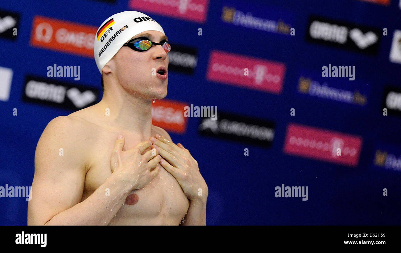 Germany's Paul Biederman prepares prior to the men's 200 Meters ...