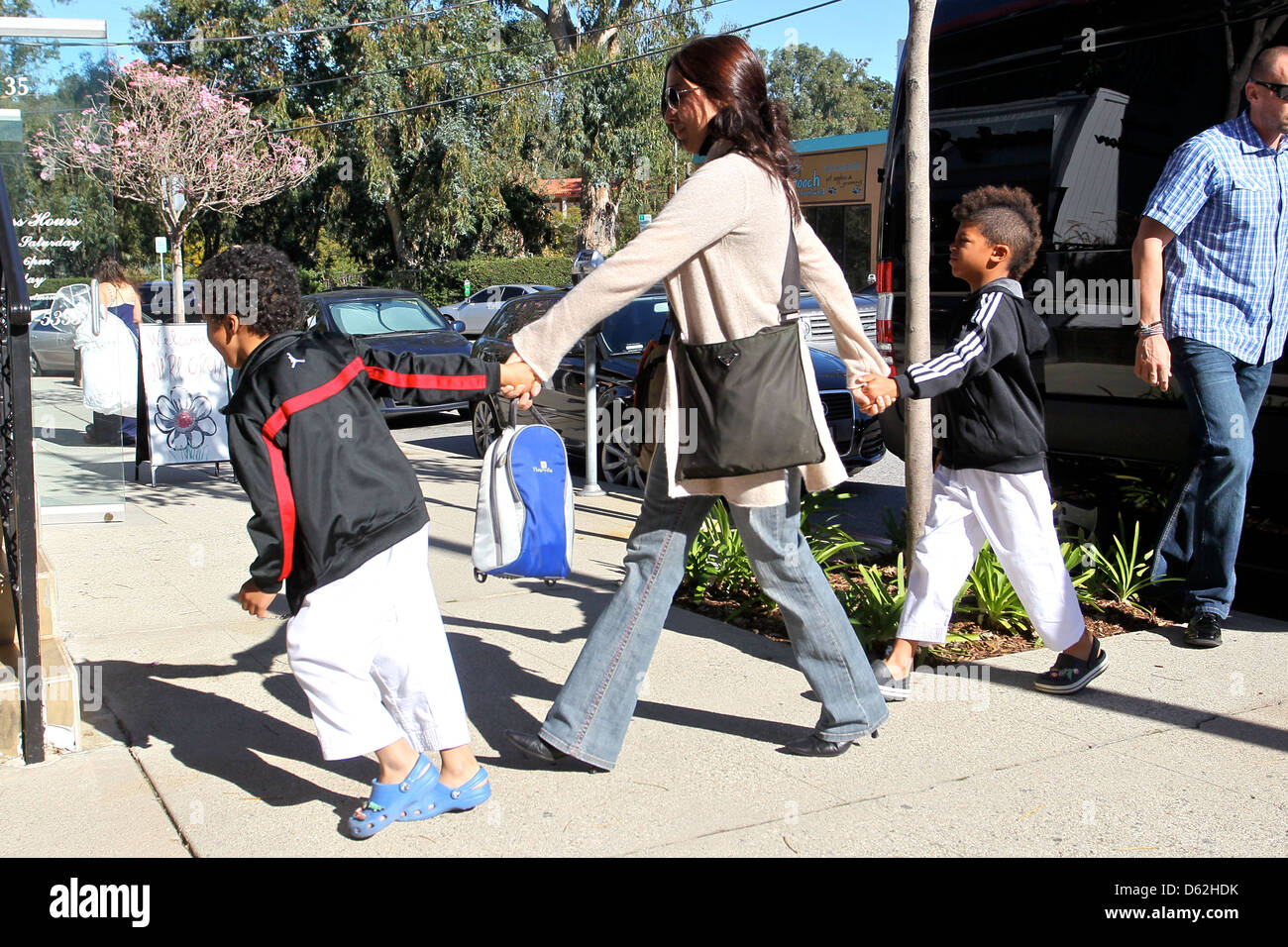 Henry Samuel, Johan Samuel Heidi Klum and her children are seen in ...