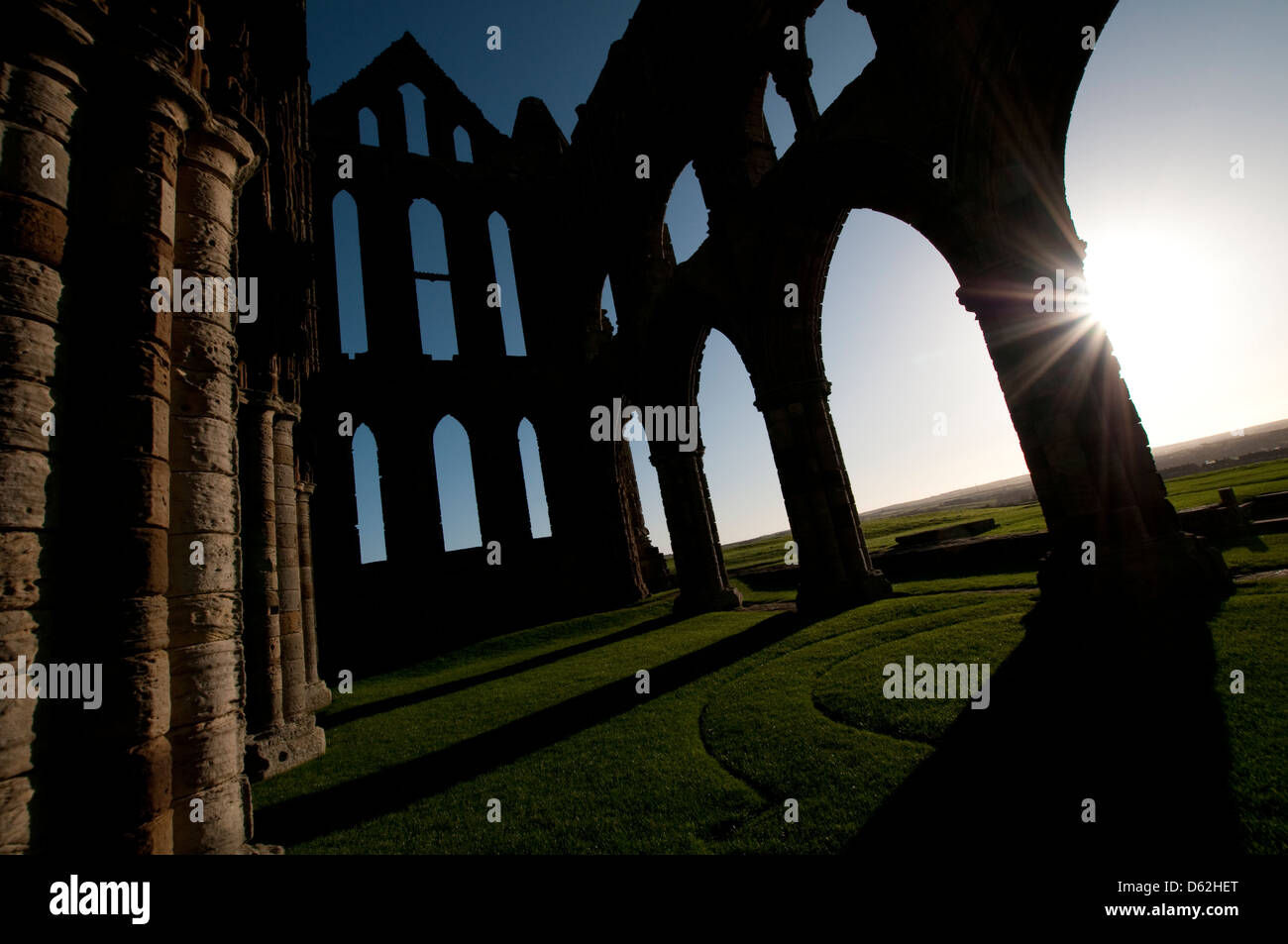 Whitby abbey silhouette hi-res stock photography and images - Alamy