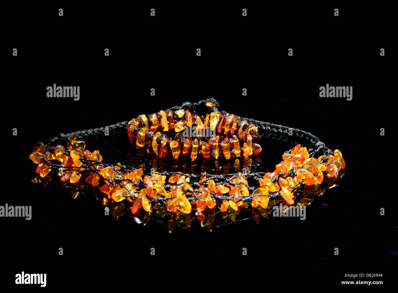 jewelery, amber, black, background, reflection Stock Photo - Alamy