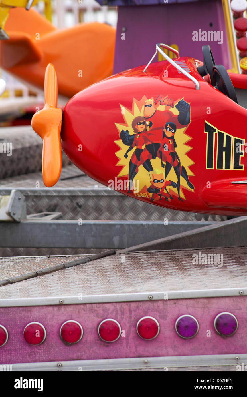 The Incredible Plane fairground ride on Bournemouth Pier in March Stock ...