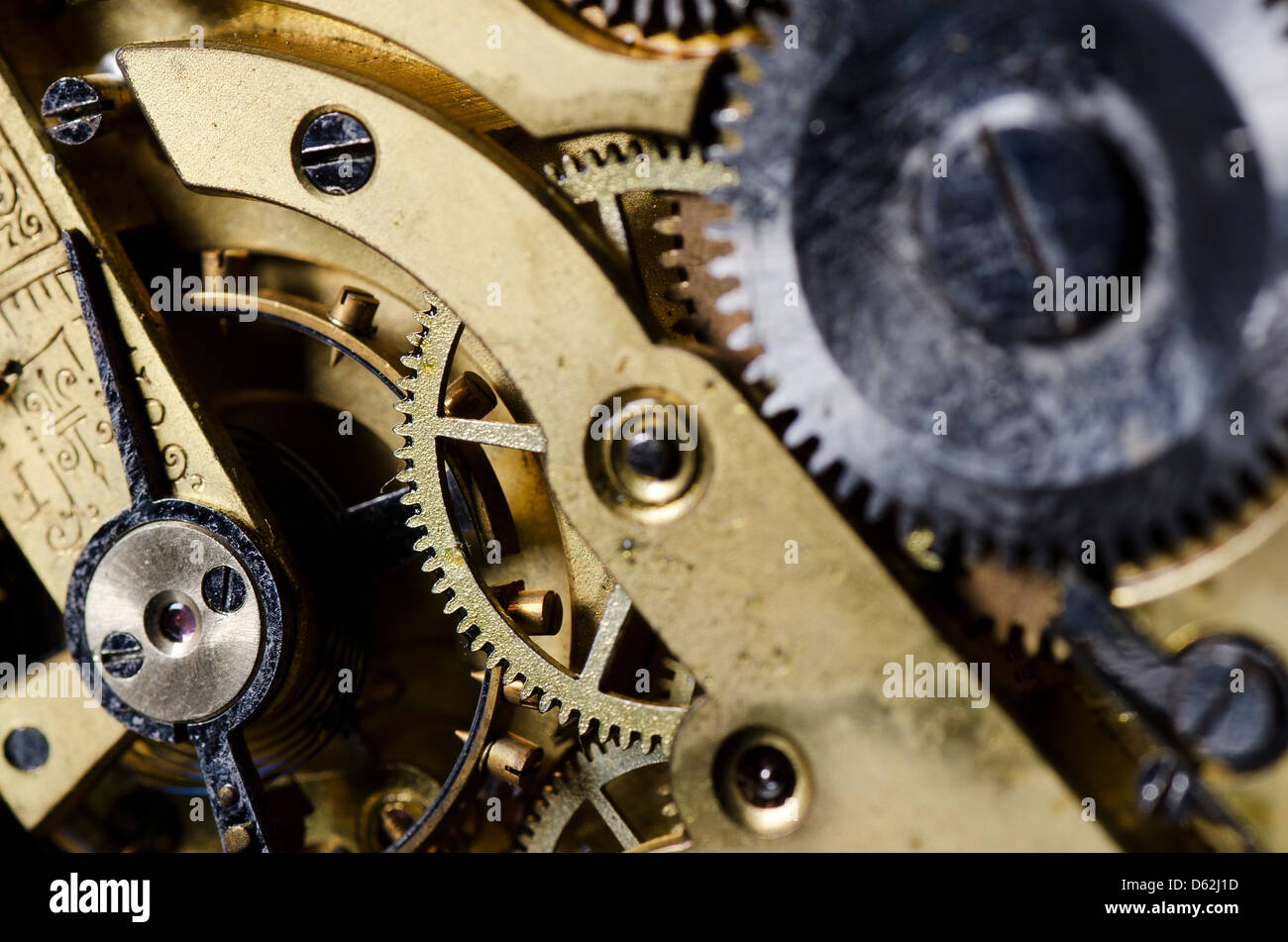 The mechanism of an old watch Stock Photo - Alamy